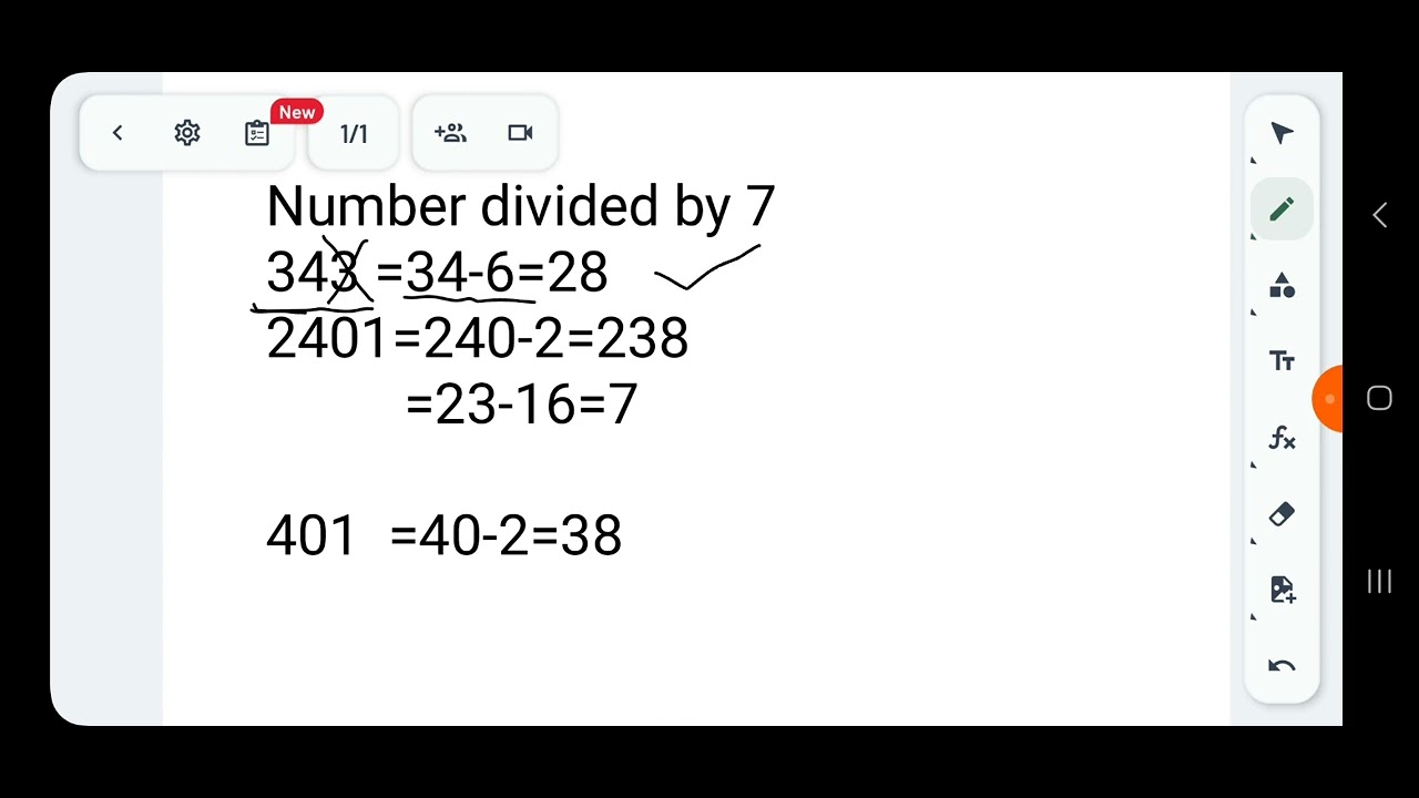 Number divided by 7 rule - YouTube
