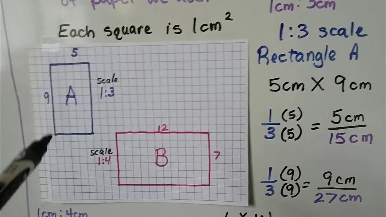 Grade 7 Math 8.1B, Area and scale drawings (New version) - YouTube