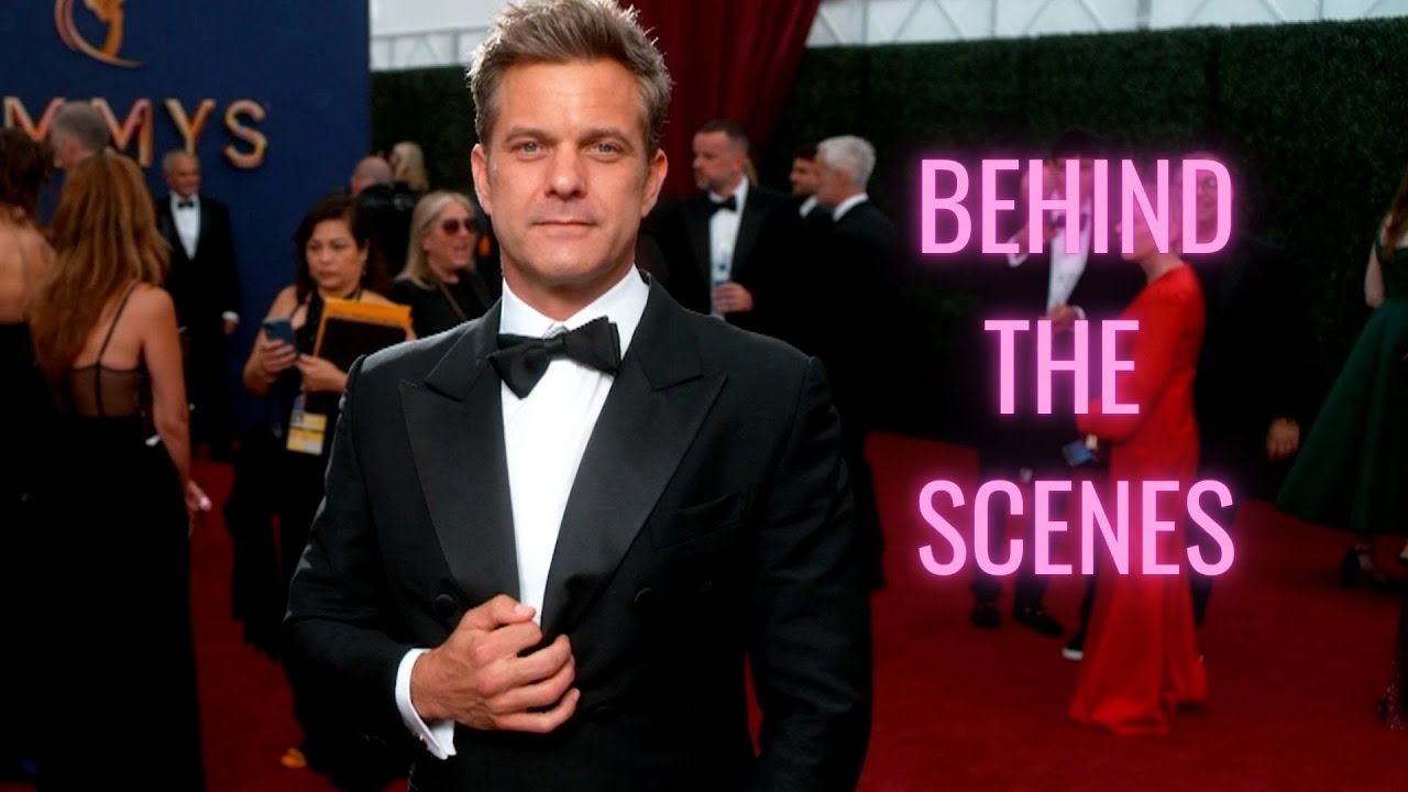 E! GLAMBOT: Joshua Jackson BTS at the 2024 Emmys - YouTube
