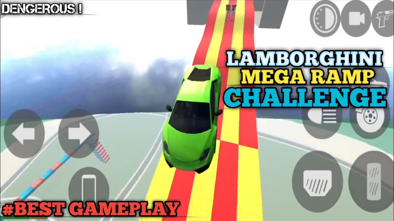INDIAN BIKE DRIVE 3D MEGA RAMP CHALLENGE 😱 - LAMBORGHINI LONG JUMP GONE WRONG 😨 - YouTube
