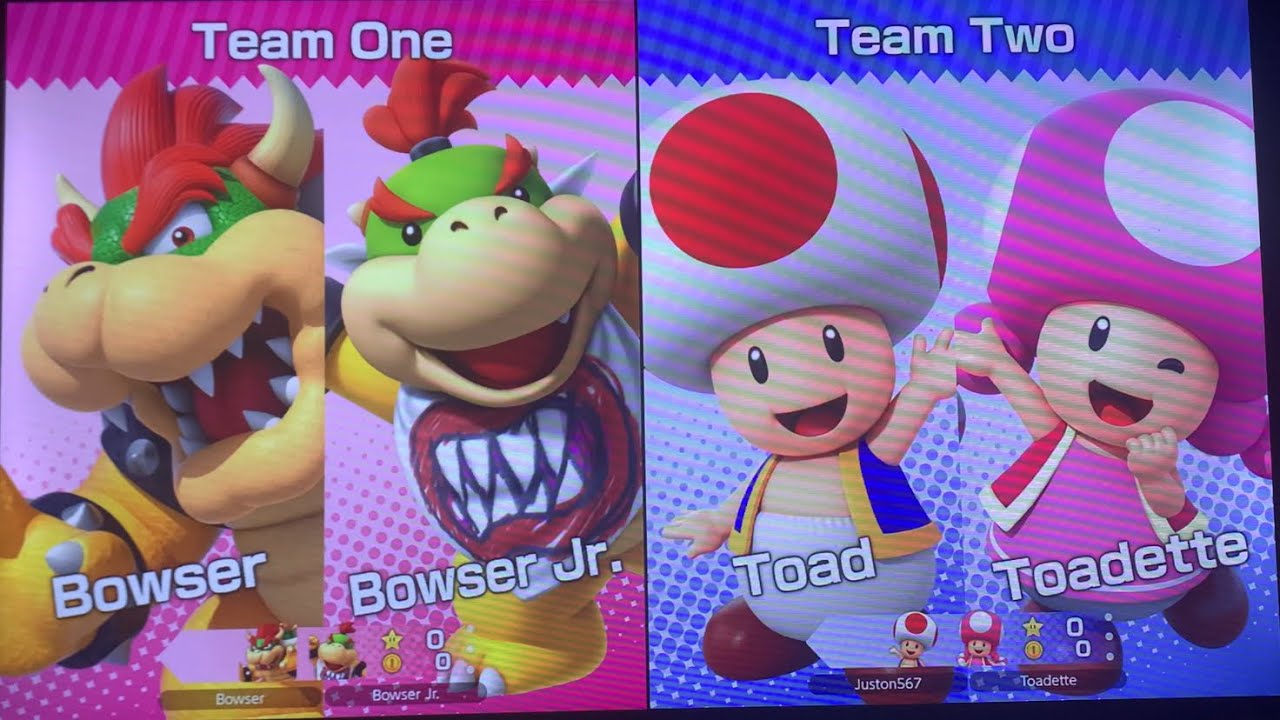 2v2 King Bowser’s Keep (Toad & Toadette VS Bowser & Bowser Jr) Part 1/2 ...