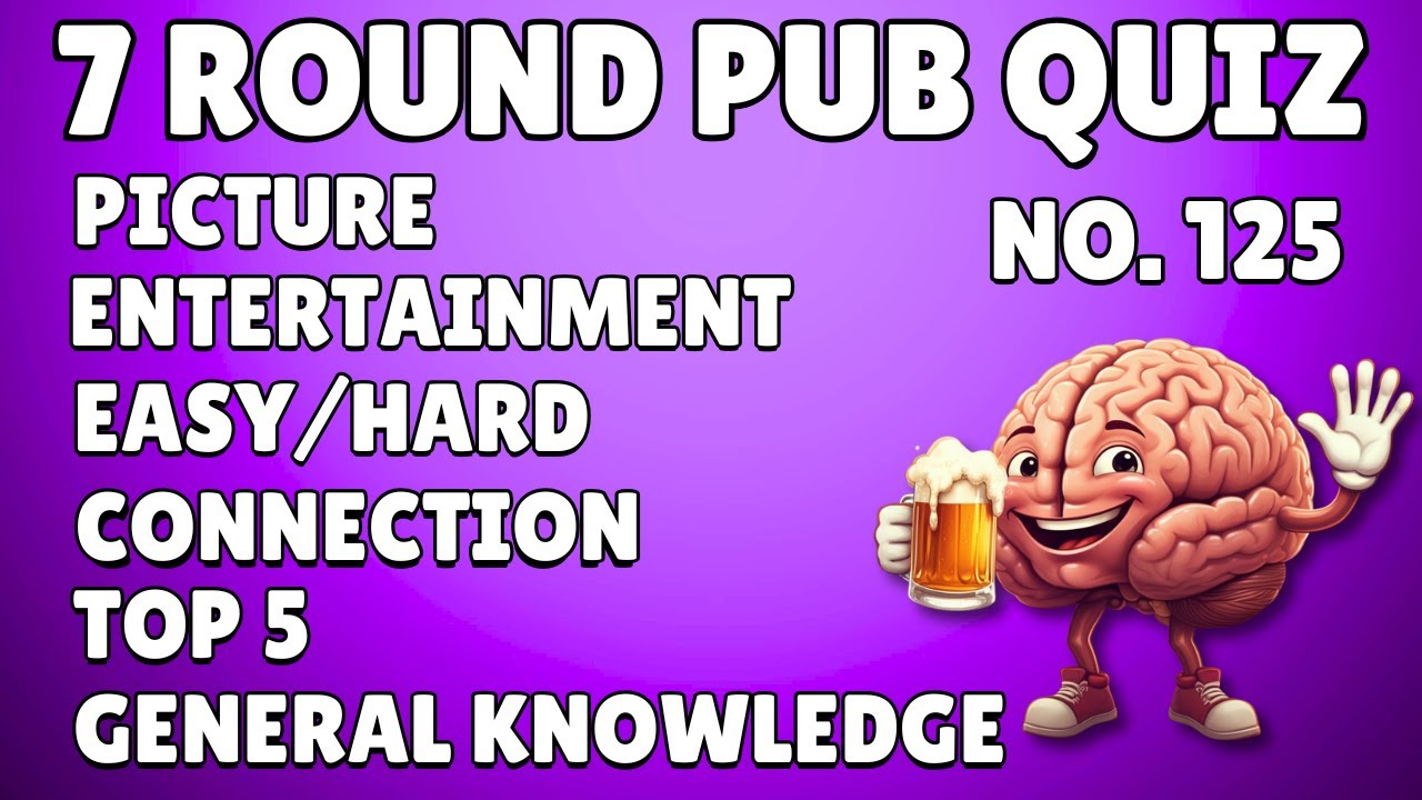 Pub Quiz Picture Round, Entertainment, Easy/Hard , Connection, Top 5 ...