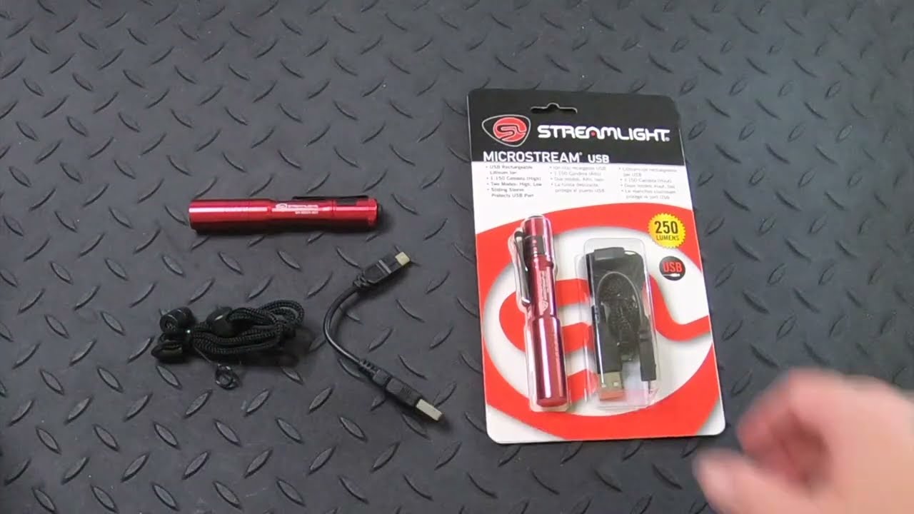STREAMLIGHT MICROSTREAM RED FLASHLIGHT 66602 - YouTube