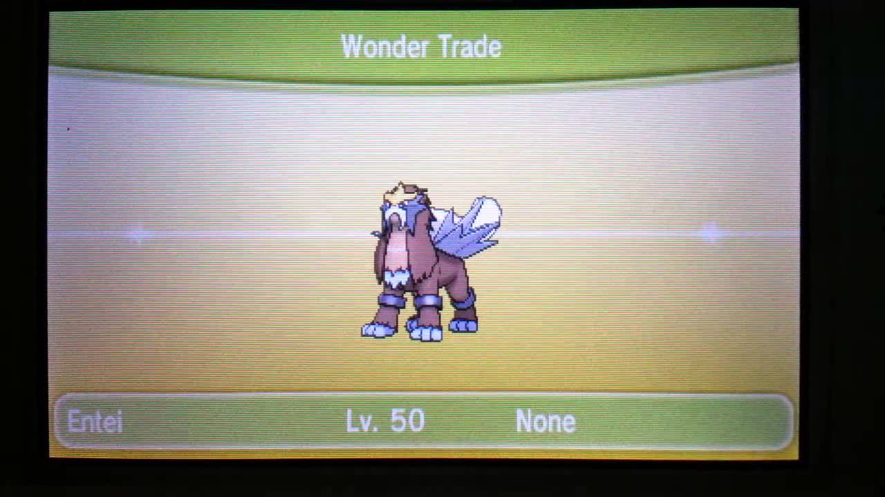 Pokemon X Y - Shiny Entei given out on Wonder Trade - YouTube