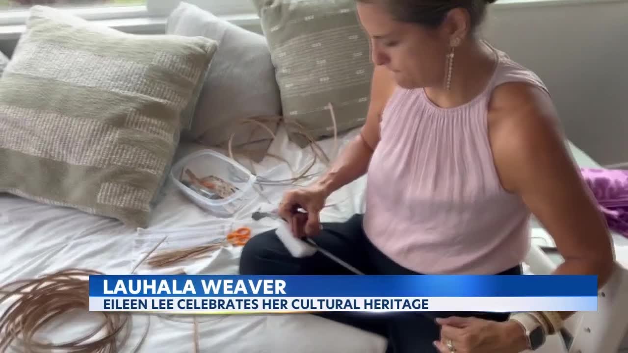 Kamuela woman celebrates heritage by weaving lauhala - YouTube