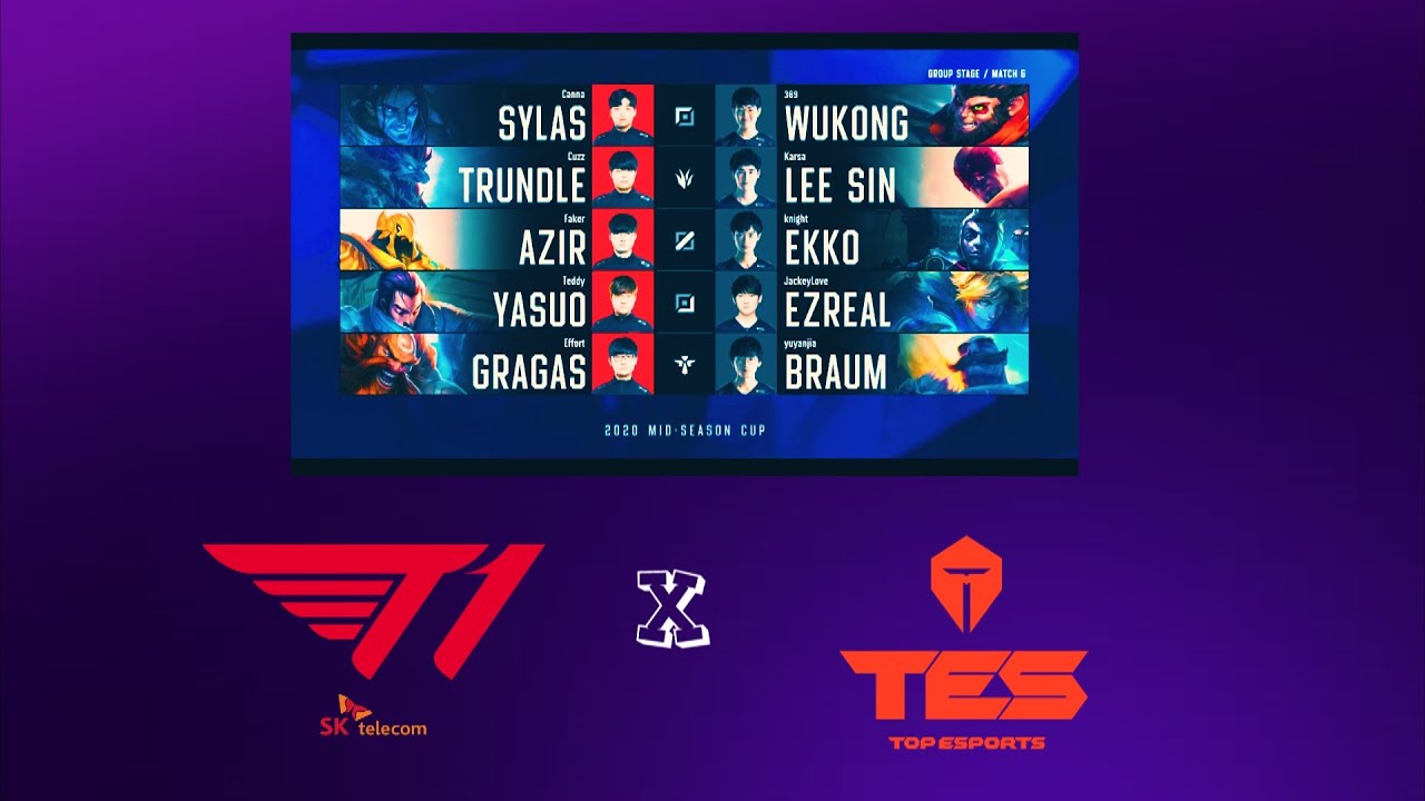 TES vs T1 - Mid Season Cup 2020 / Day 1 Game 6 BEST MOMENTS - YouTube