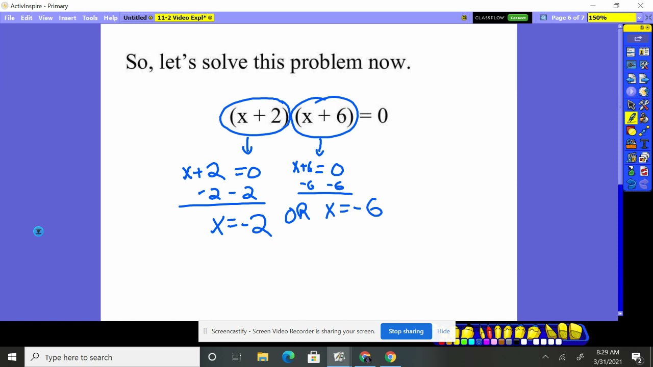 Algebra 11-2 Explanation - YouTube