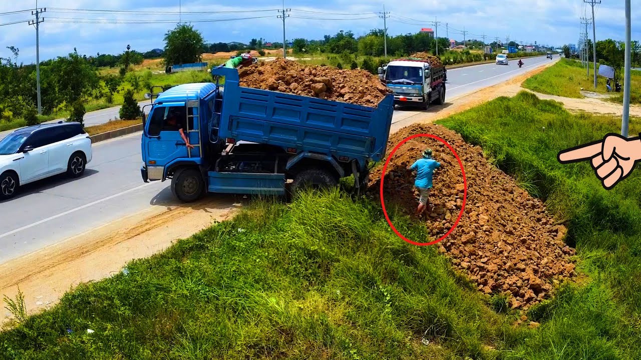 Scary Work With Machinery!! Transforming a Landfill Dumping & Dozer in ...