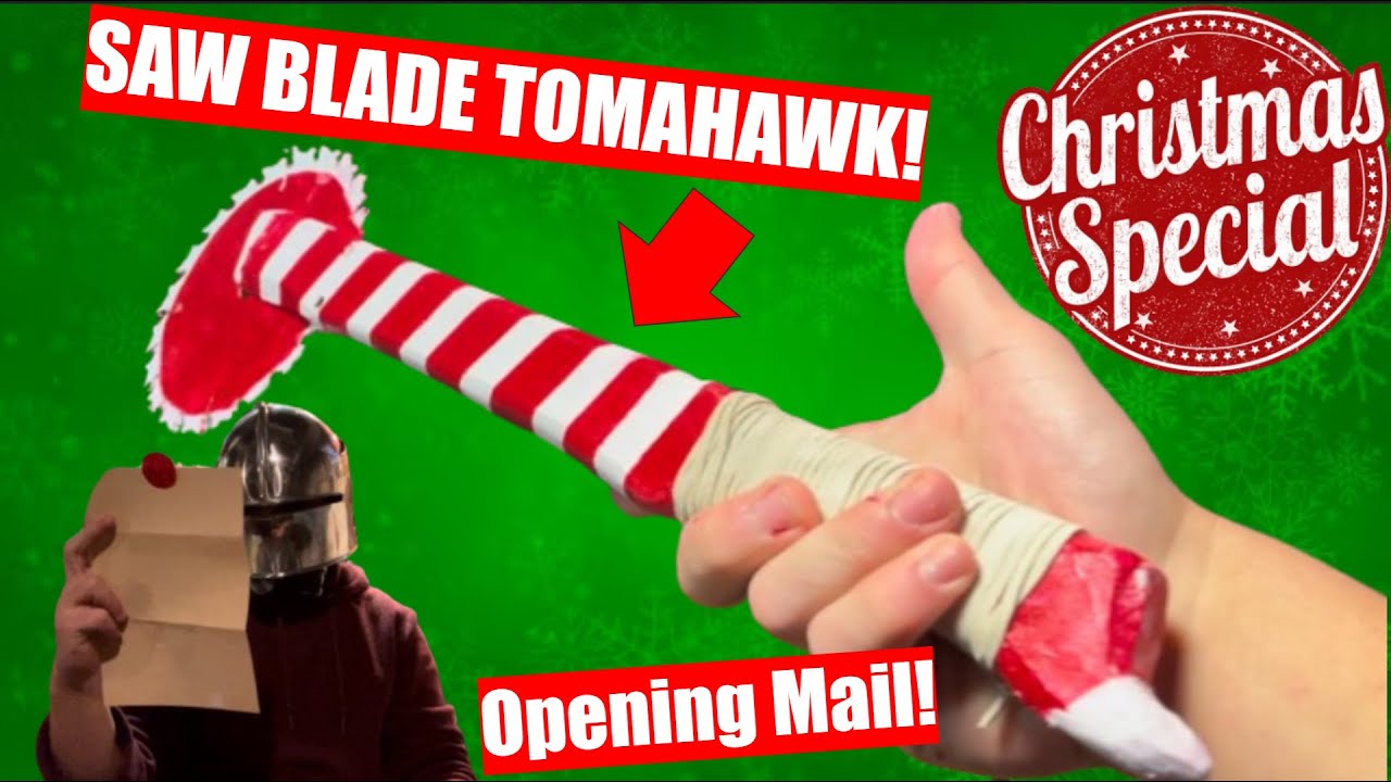 That Christmas Special Where I Make THE MOST FESTIVE Saw Blade Tomahawk ...