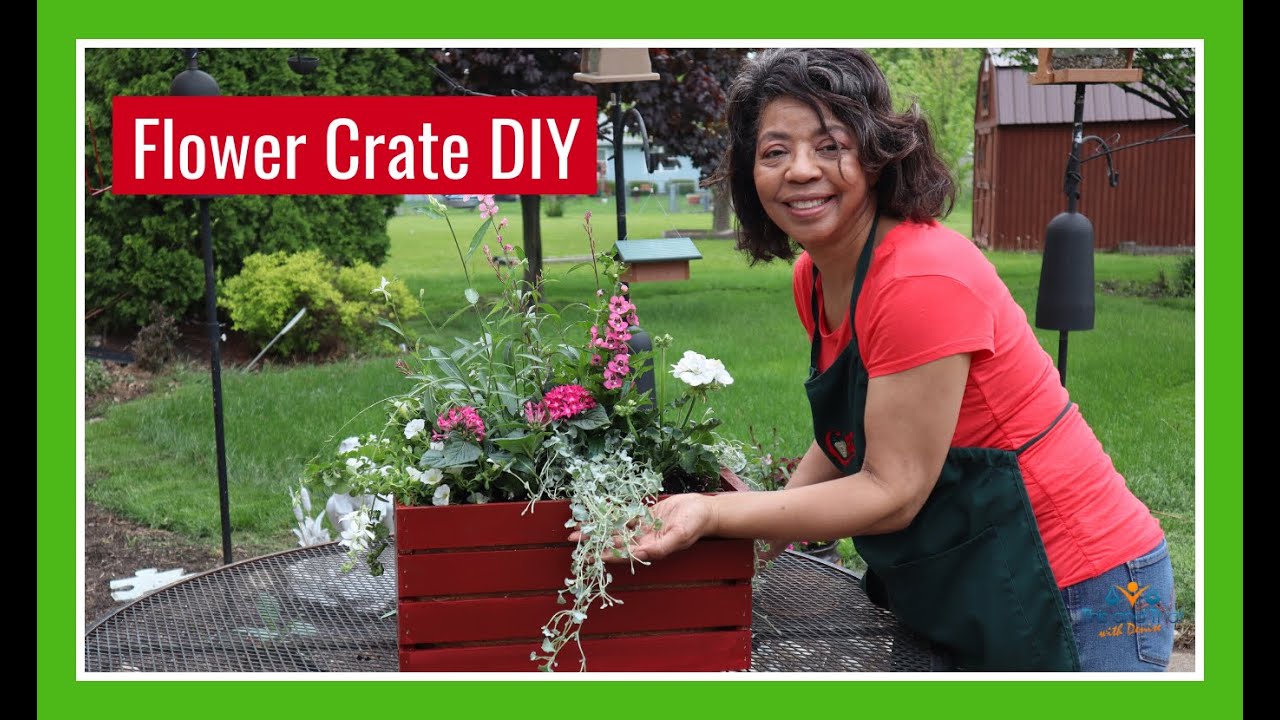 DIY Planter Box | How to Make a Flower Box from a Crate - YouTube