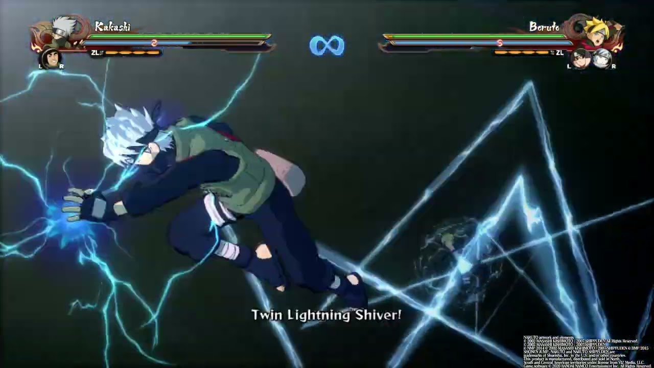 KAKASHI (SHIPPUDEN) JUTSU LIGHTNING BLADE TWIN LIGHTNING SHIVER - YouTube