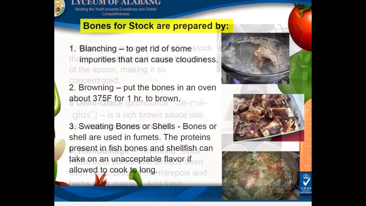 COOKERY LESSON 6 STOCKS, SAUCES & SOUP - YouTube
