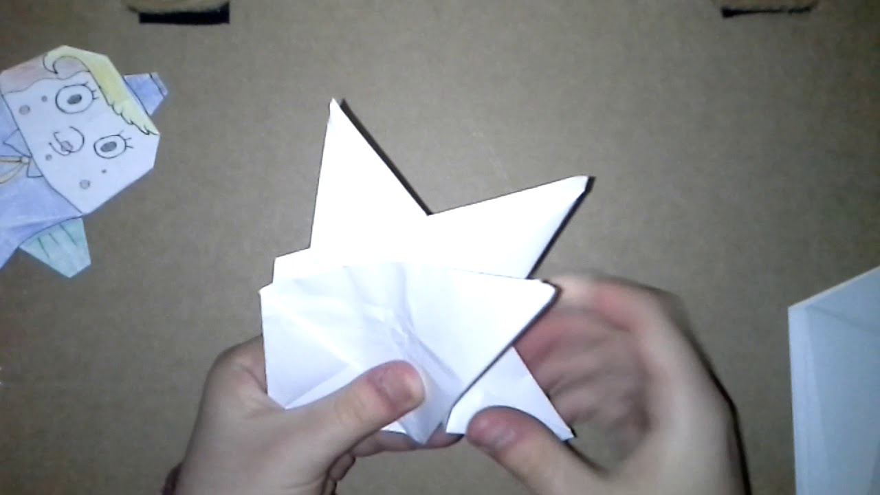 How to make a origami Ms puff from spongebob - YouTube