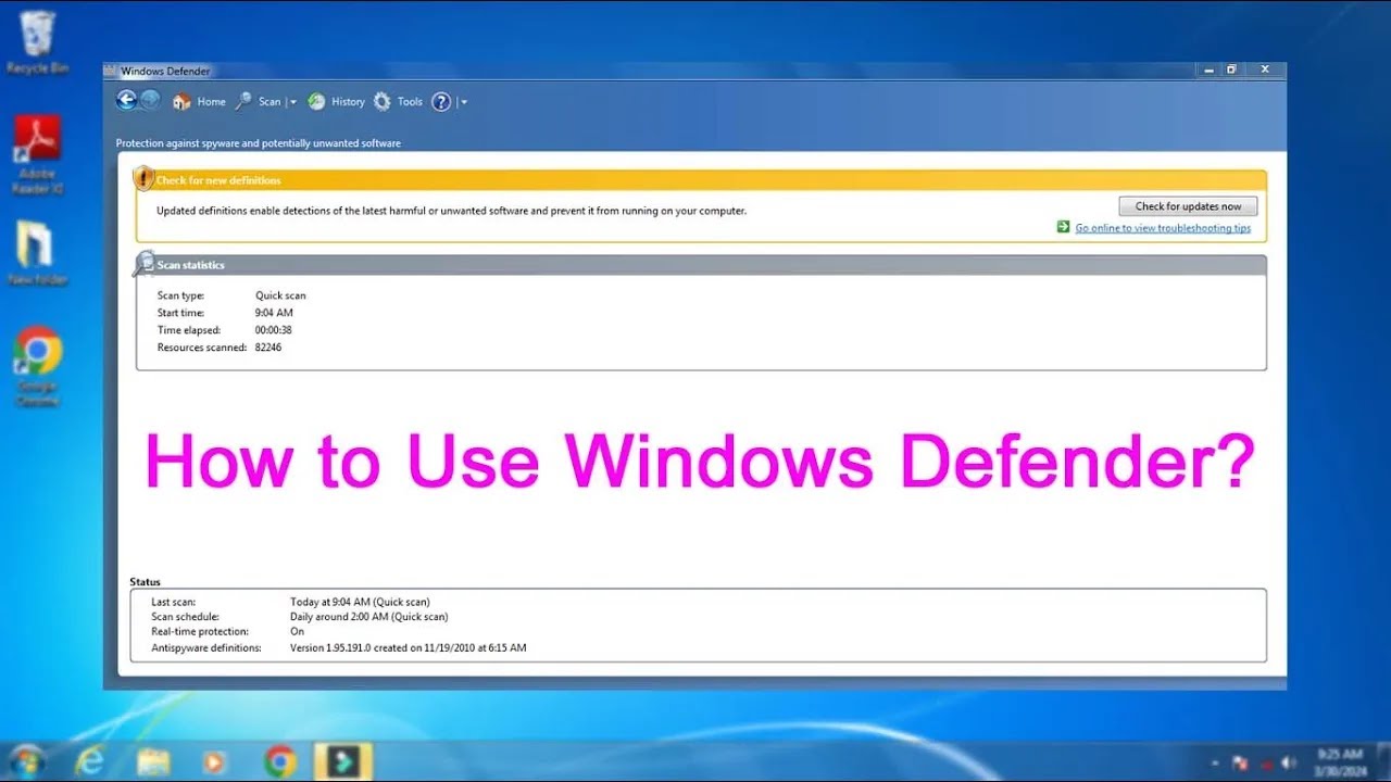 How to Enables Windows Defender in Windows 7? (Computer/Laptop) - YouTube