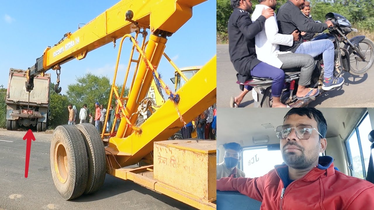 ट्रक उठाने गये थे Escort Hydra Crane Tata Dump Truck - YouTube