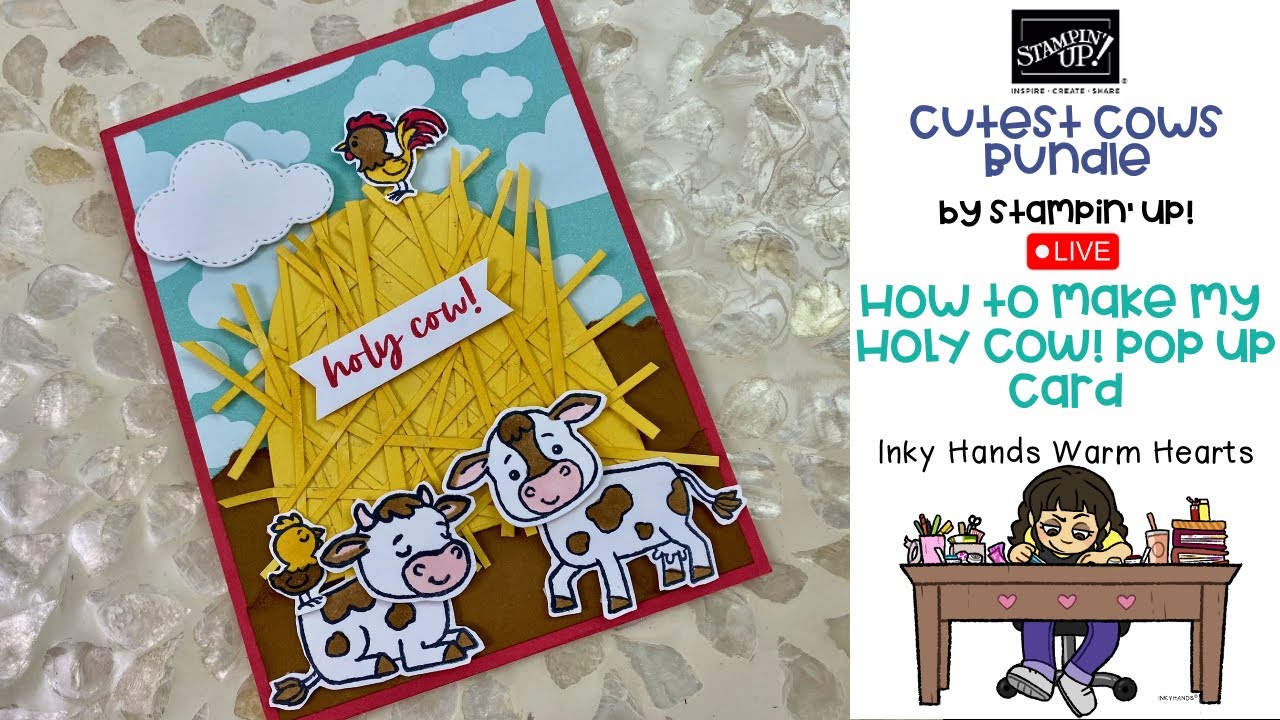 🐄 How to Make My Holy Cow! Pop Up Card - Cutest Cows Bundle - Stampin ...