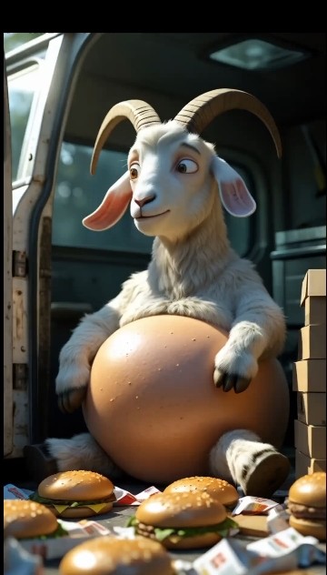 The goat became very fat by eating 😭😭#ai #goat #grandmother #shorts # ...