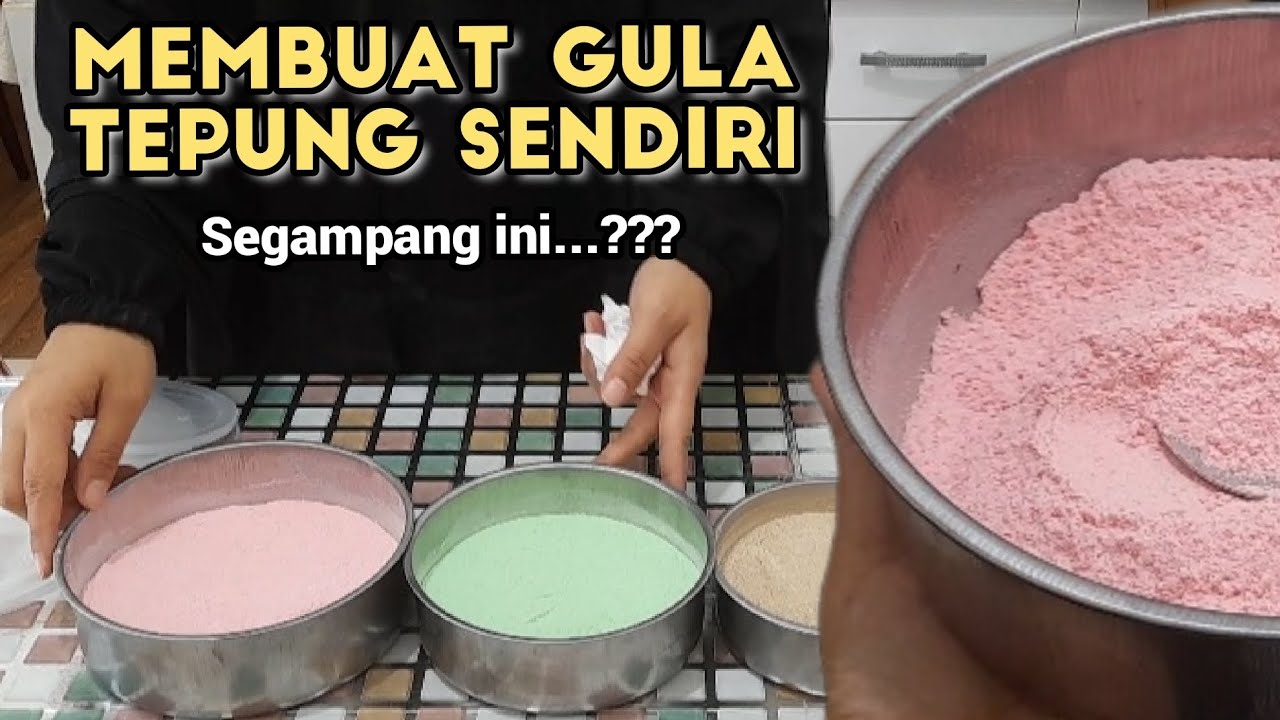 Cara Membuat Gula Tepung/Gula Halus Homemade||Buat Aneka Kue dan Donat ...