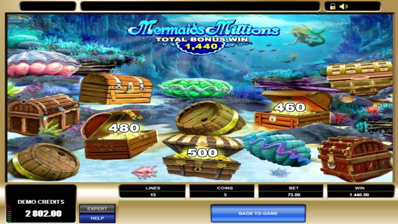 Free Mermaids Millions slot machine by Microgaming gameplay ★ SlotsUp ...