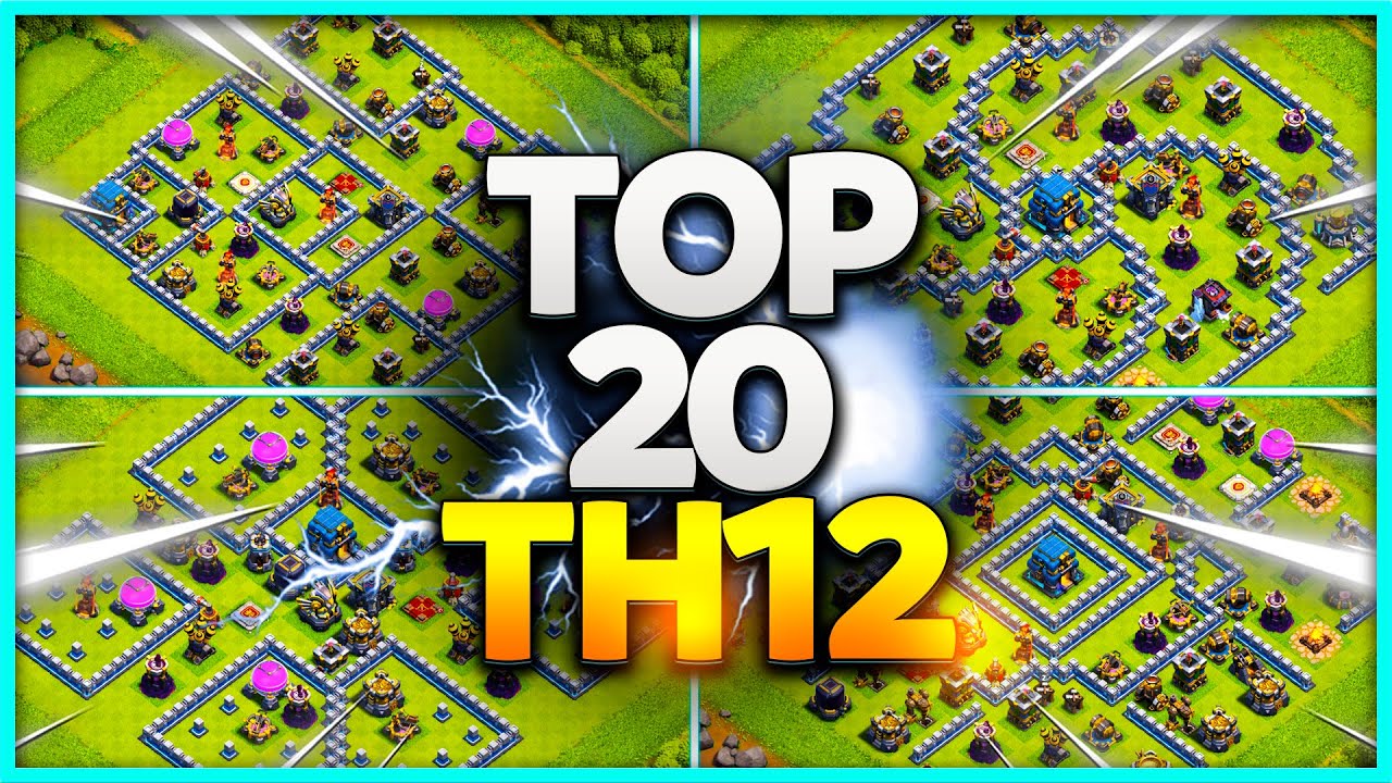 INSANE BEST TH12 BASE LINK WAR/TROPHY Layouts (Top20) Clash of Clans ...