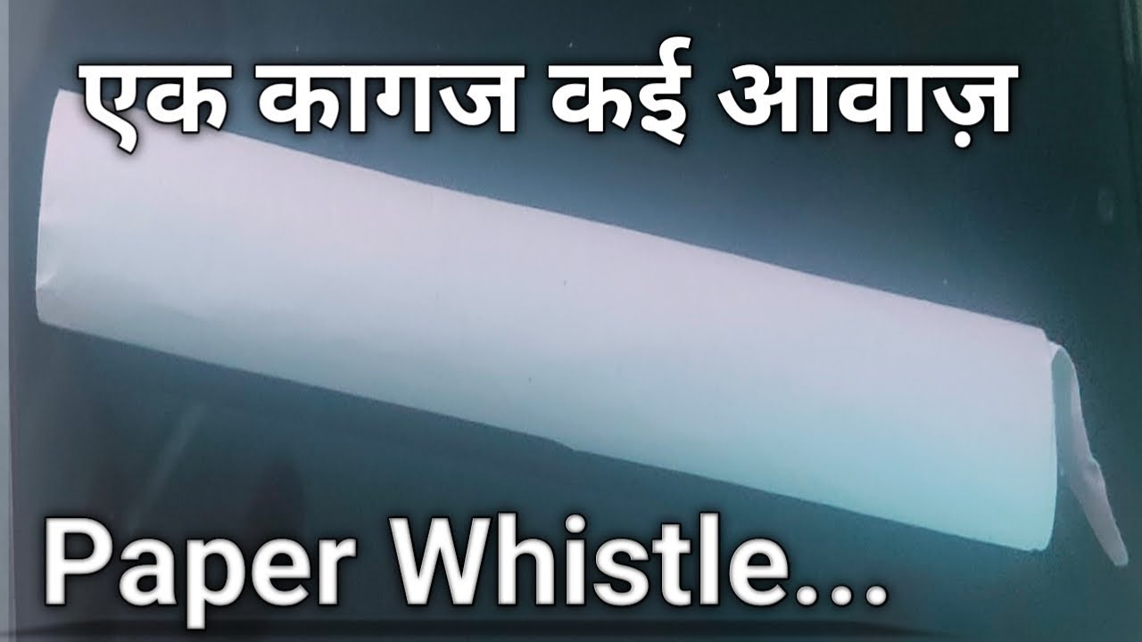 Paper whistle - YouTube