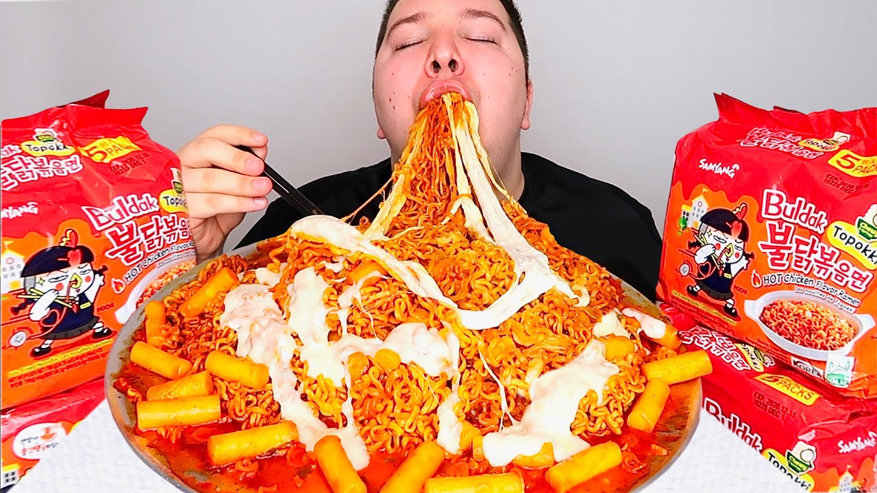 The Best Spicy Cheesy Rice Cakes Ive Ever Made • Mukbang And Recipe