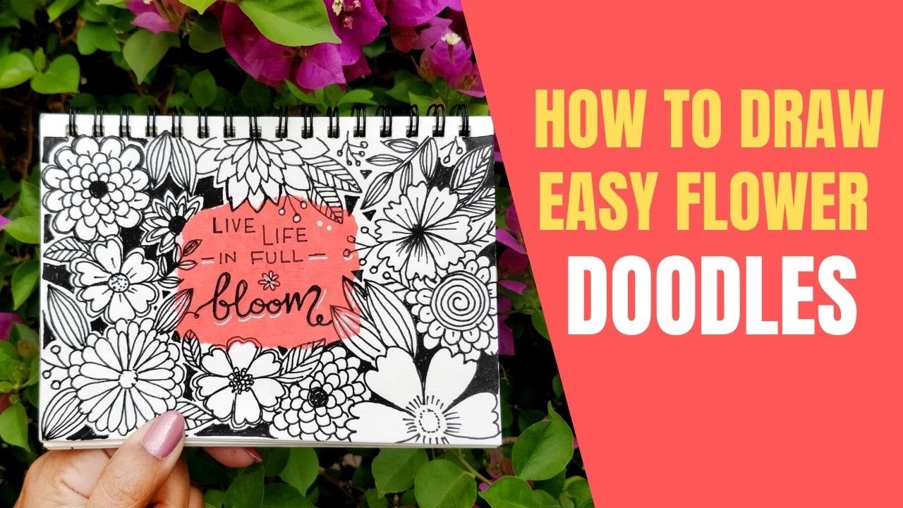 HOW TO DRAW Easy Flower Doodles - Kadmad Designs #easydoodle #floral # ...