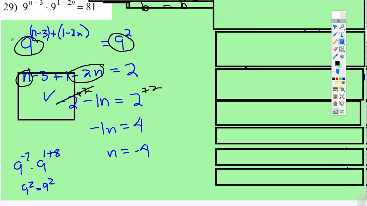 Exponential Equations: Change of Base - Negative Exponents - YouTube