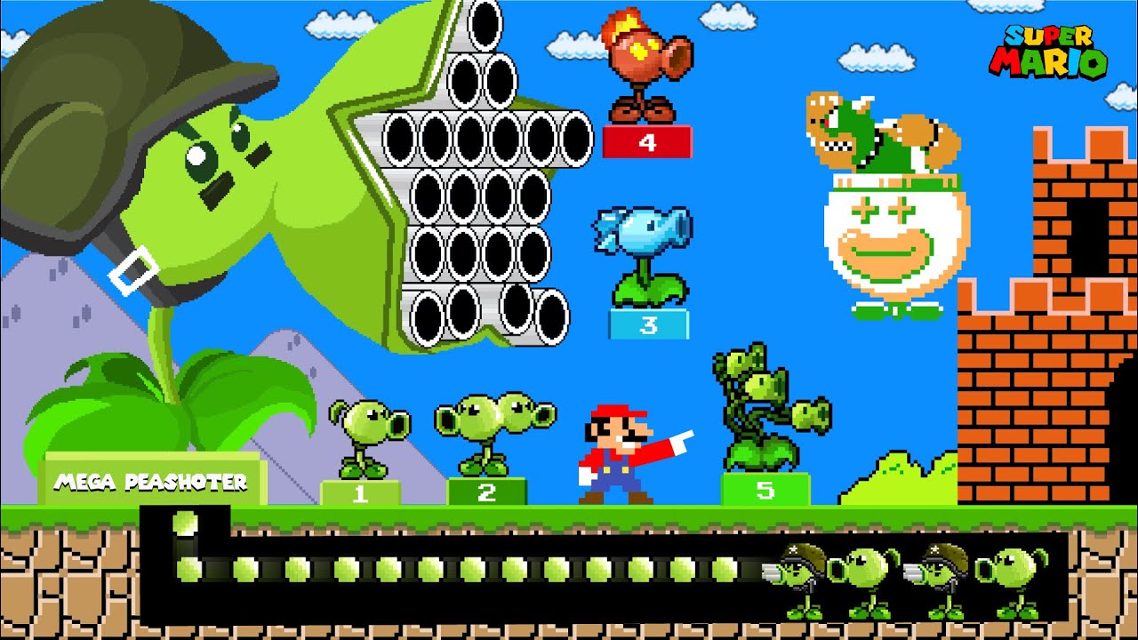 Mario and All the Strongest Fusion Plants Defeat Super Mario Bros ...