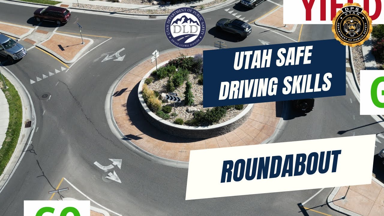 Utah Safe Driving Skills - Roundabouts Single Camera Views - YouTube