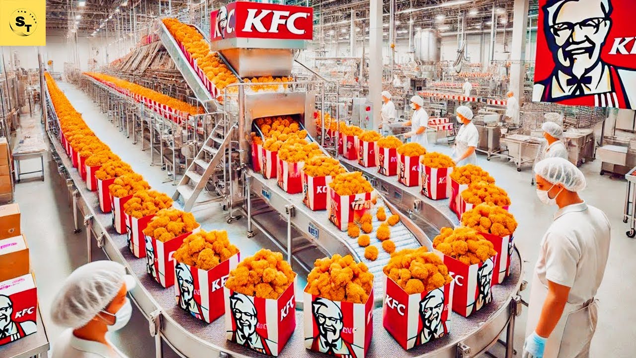 How KFC’s Iconic Fried Chicken is Made in Modern Factory | Agriculture ...