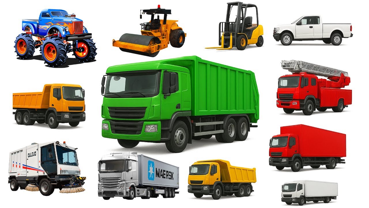 Vehicles Name | Truck Names for Kids | Learn Big Vehicles Name,Trucks ...