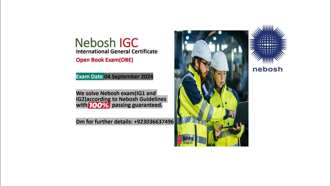 Nebosh 4th Sept IGC exam Solved - YouTube