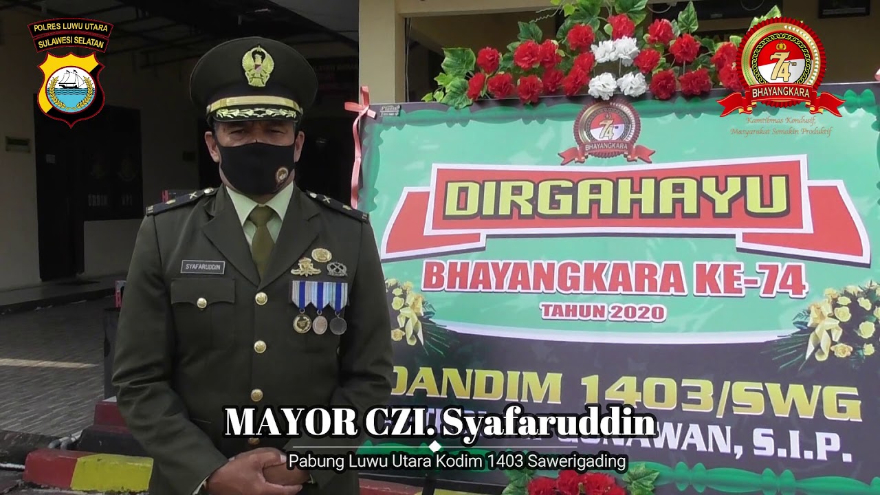 Pabung Luwu Utara Kodim 1403 MAYOR CZI. Syafaruddin Mengucapkan Selamat ...
