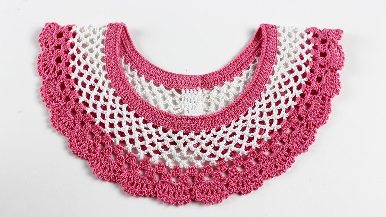 Very easy crochet collar | crochet neck design | কুশিকাটার গলাার ডিজাইন ...