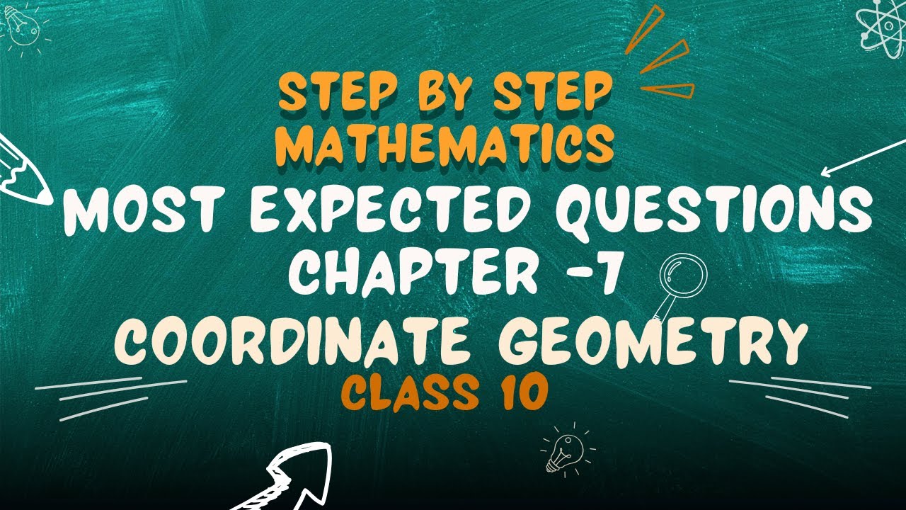 Coordinate Geometry important questions | Class 10 Maths ch-7 | Step by ...