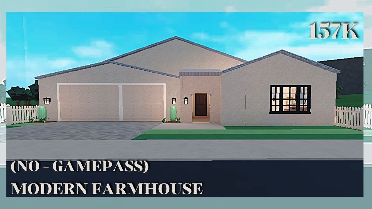 Roblox | Bloxburg: Modern Farmhouse [No Gamepass] (FULL BUILD) - YouTube