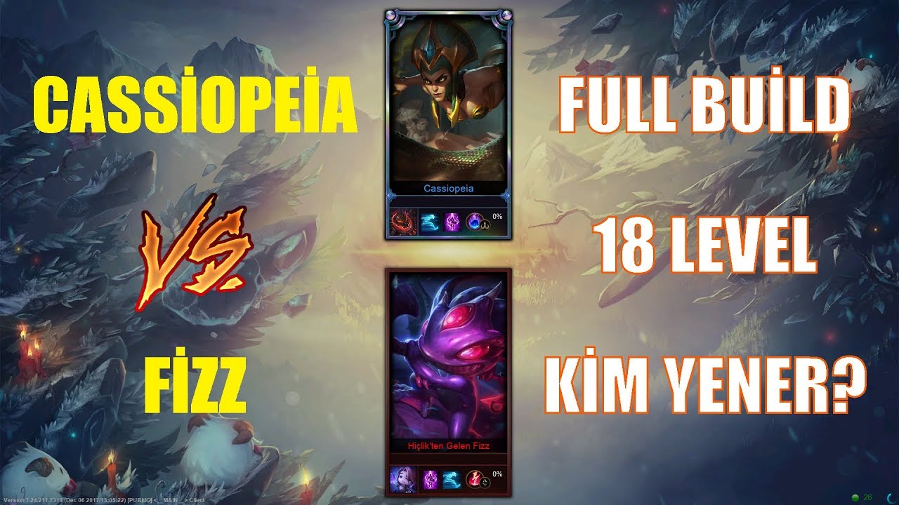 Cassiopeia vs Fizz Full Build 18 Level 1v1 - YouTube