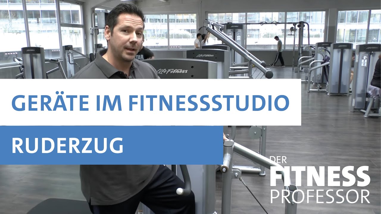 Geräte im Fitnesstudio - Ruderzug - YouTube