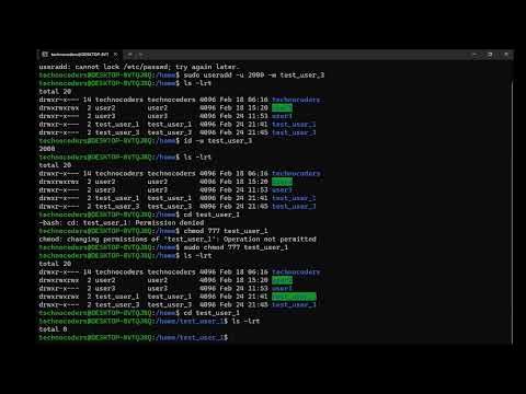 Unix Basics Part 4 | creating use and groups | File operations #unix #unixtutotial #unixbasics ...