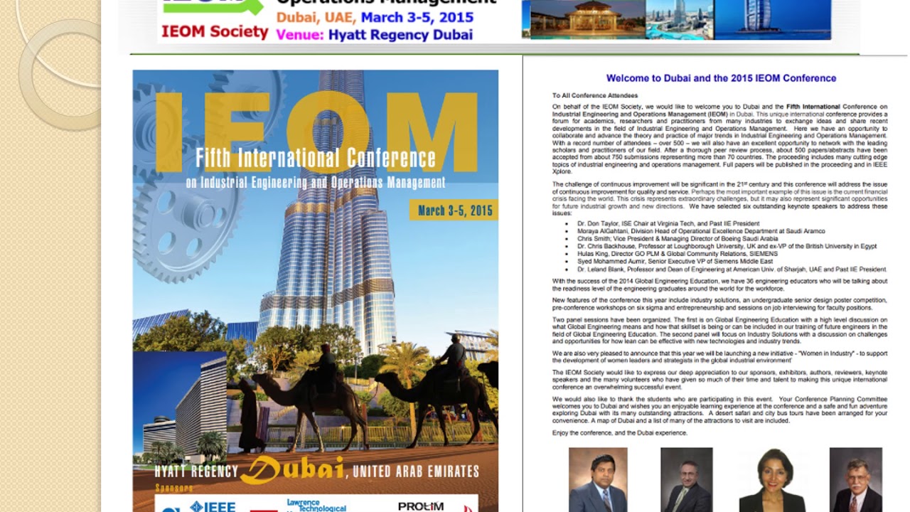 Dhaka IEOM 2019 Presentation - YouTube