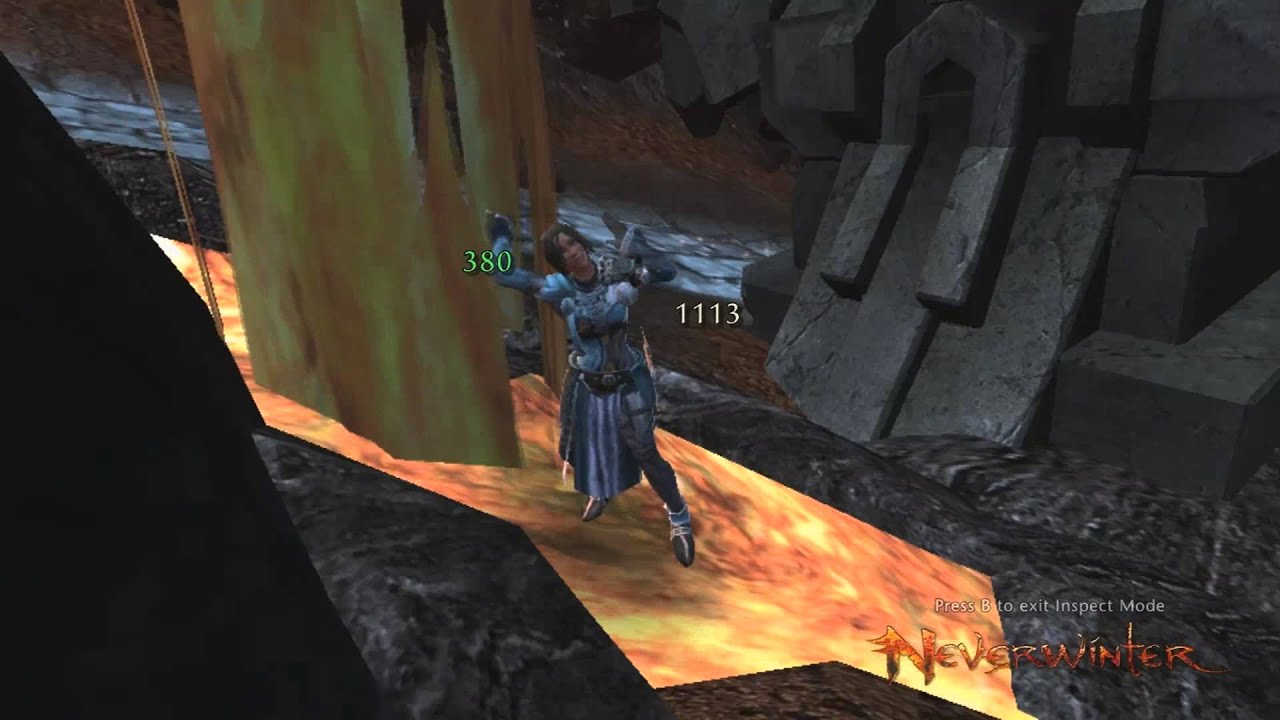 Neverwinter cleric companion rocking out in the lava moshpit. - YouTube