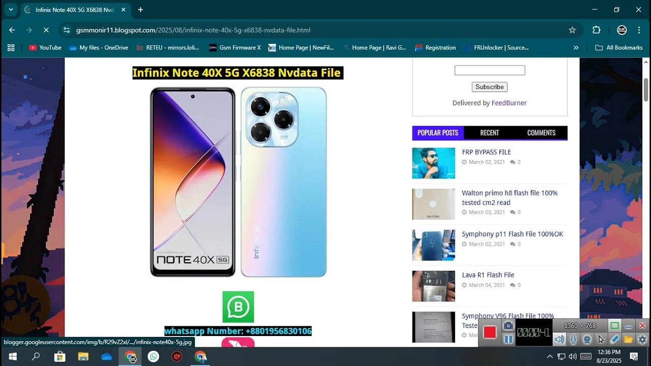 Infinix Note 40X 5G X6838 Nvdata File #testedfirmware - YouTube