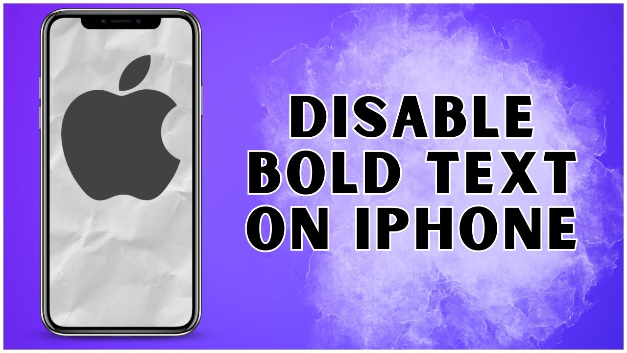 How To Disable Bold Text On iPhone? 2024 | iPhone - YouTube