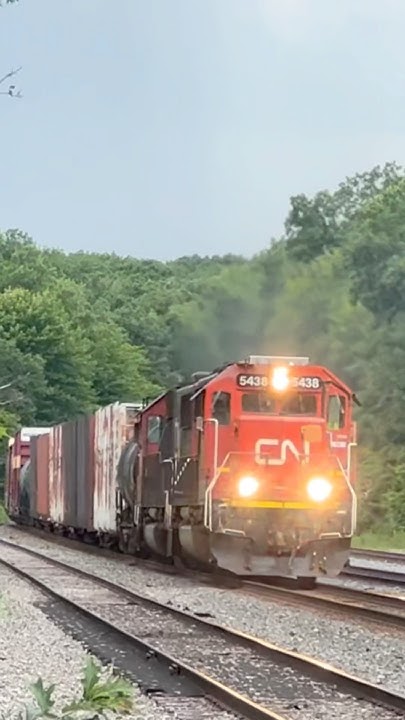 CN 5438 Southbound Local at Stone Lake, WI - YouTube