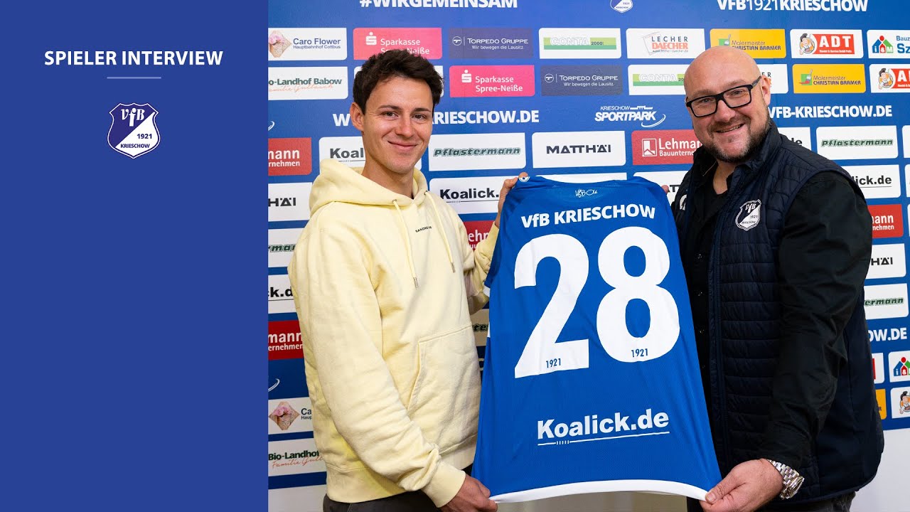 VfB 1921 Krieschow Neuzugang Clemens Fandrich im Interview - YouTube