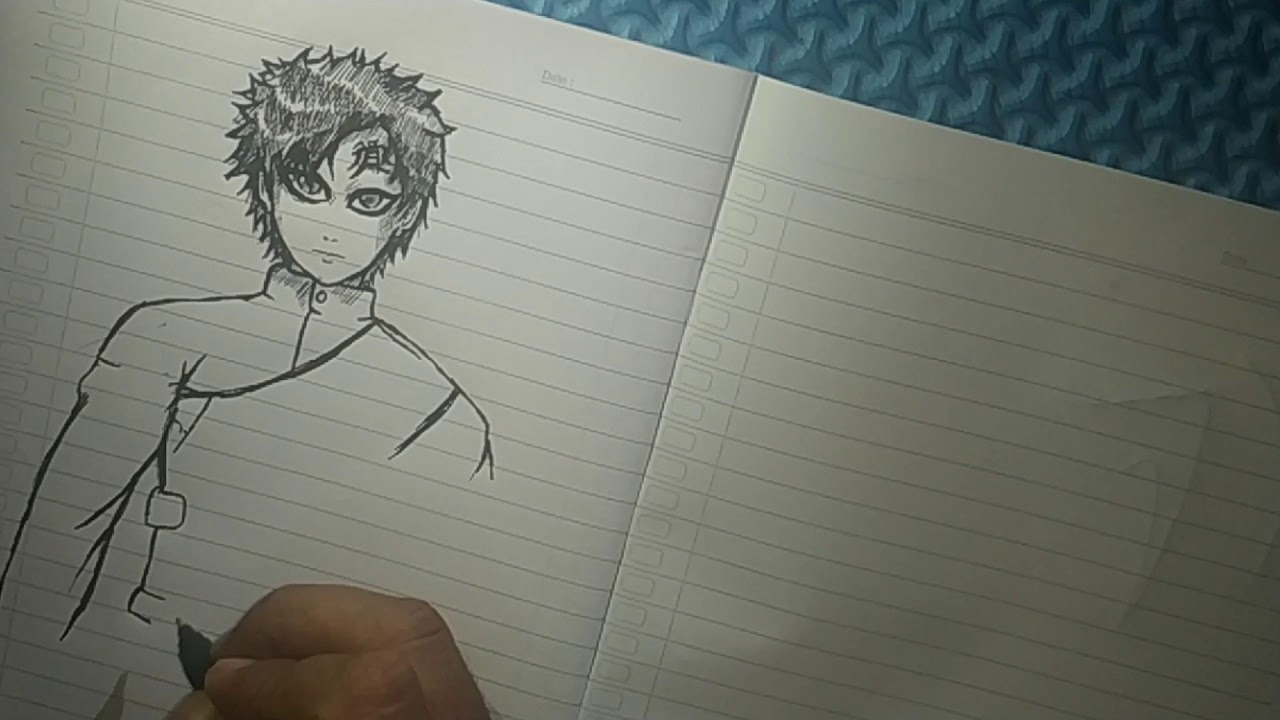 how to draw gaara speed draw - YouTube