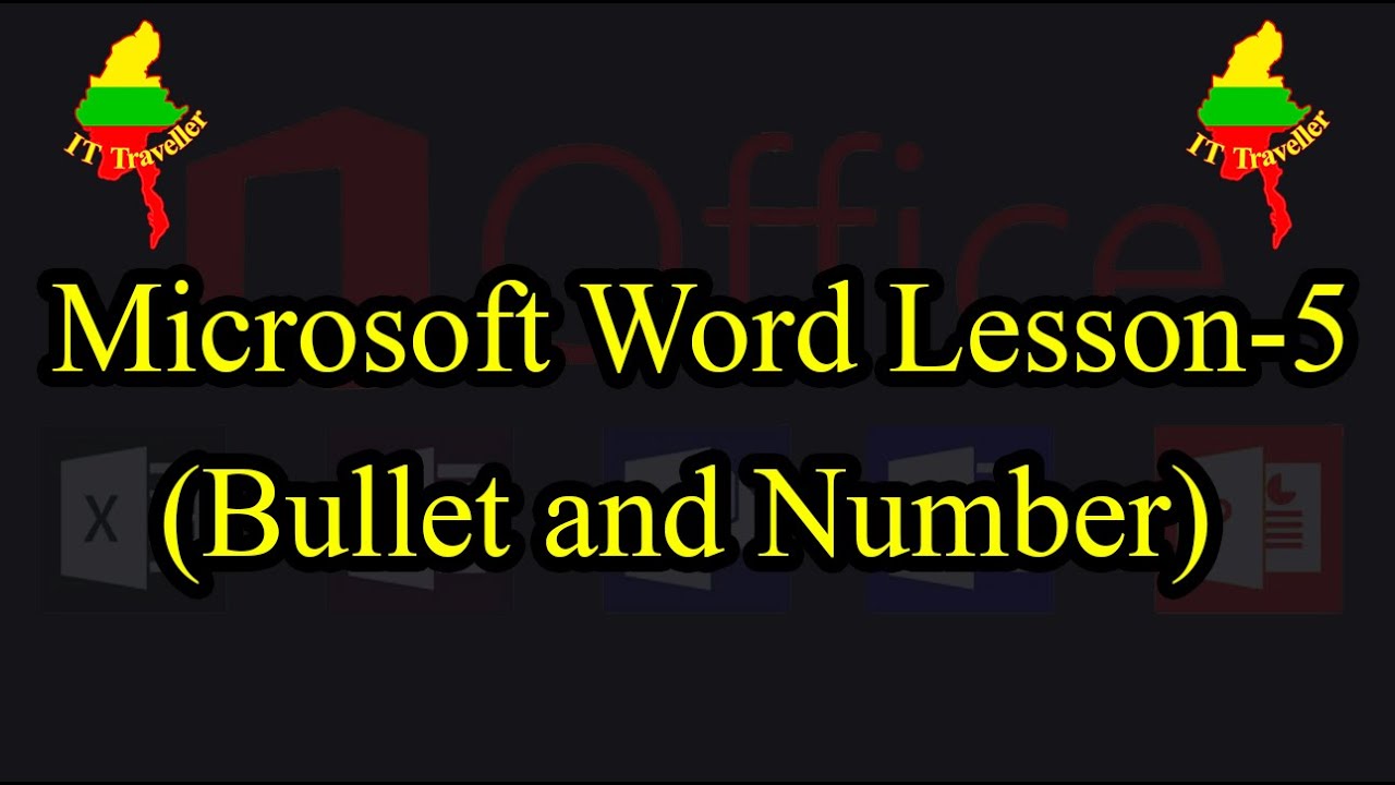 Lesson-5(Microsoft Word- Bullet and Number) - YouTube