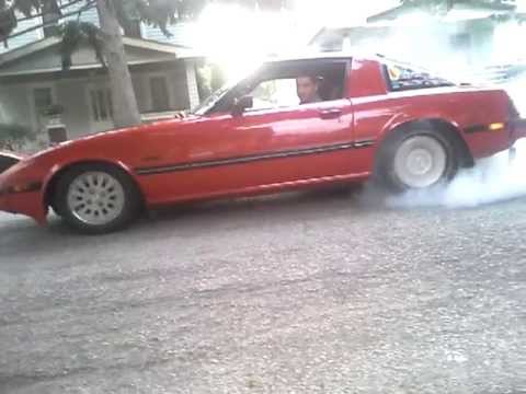 Rx7 burnout - YouTube