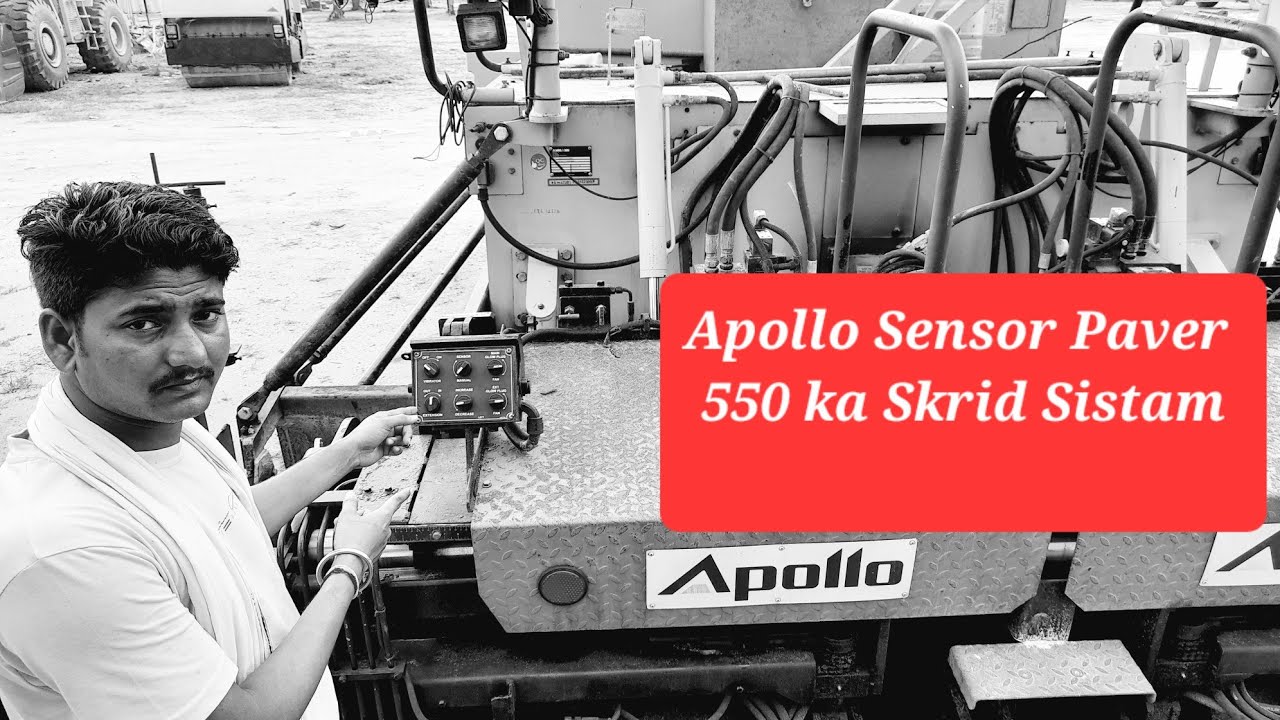 Apollo sensor paver AP 550 Ka Screed Panal bord full operat - YouTube